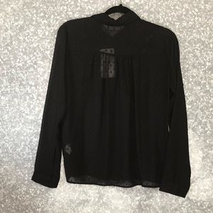 Zara | Tops | Nwt Zara Embroidered Dotted Mesh Sheer Shirt M | Poshmark